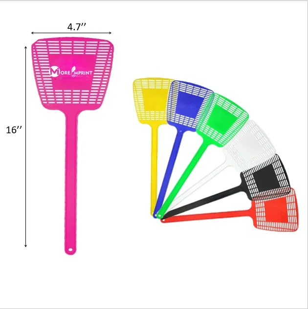 16'' Mega-size Long Handle Fly Swatter Bulk W/ Hanging Hole