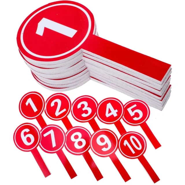 Handheld Auction Paddles Bidder Plastic Number Tag Board