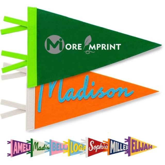 Triangle Name Sign Felt Tie Pennant Banner Wall Flag Decor