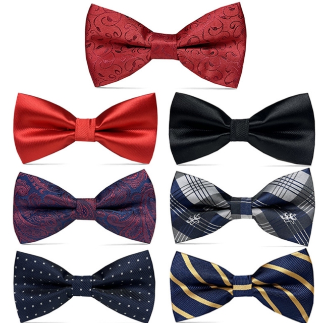 Full Color Printed Adjustable Pre-tied Bow Ties for Men Boys