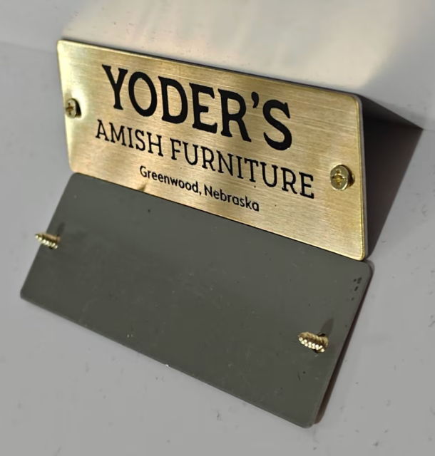 Engraved Titanium Gold Brass Nameplate Label Badge