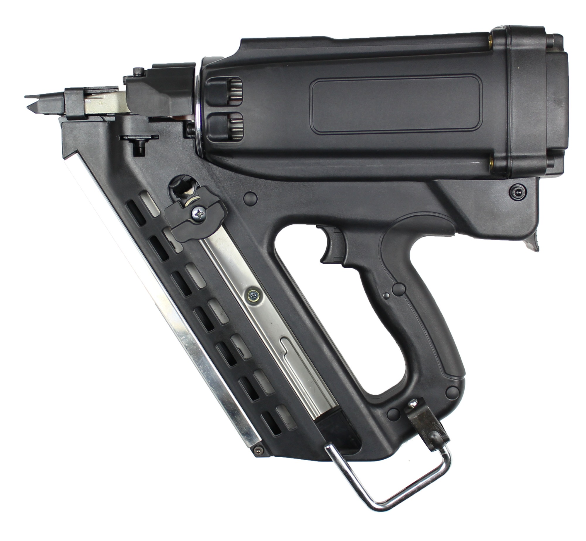 Gas-powered nailer for 34° paper collated framing nails