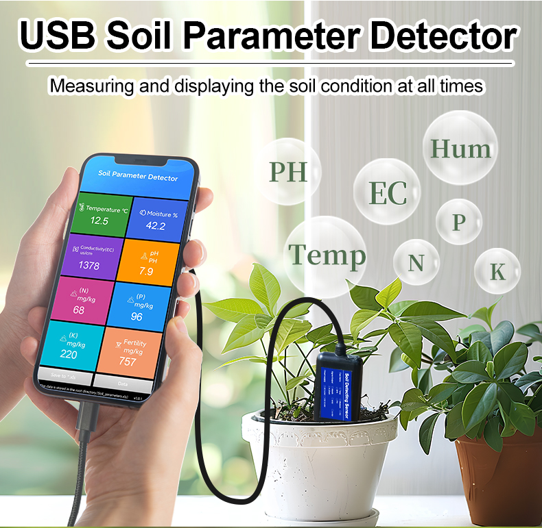 USB 8 In 1 Npk Soil sensor