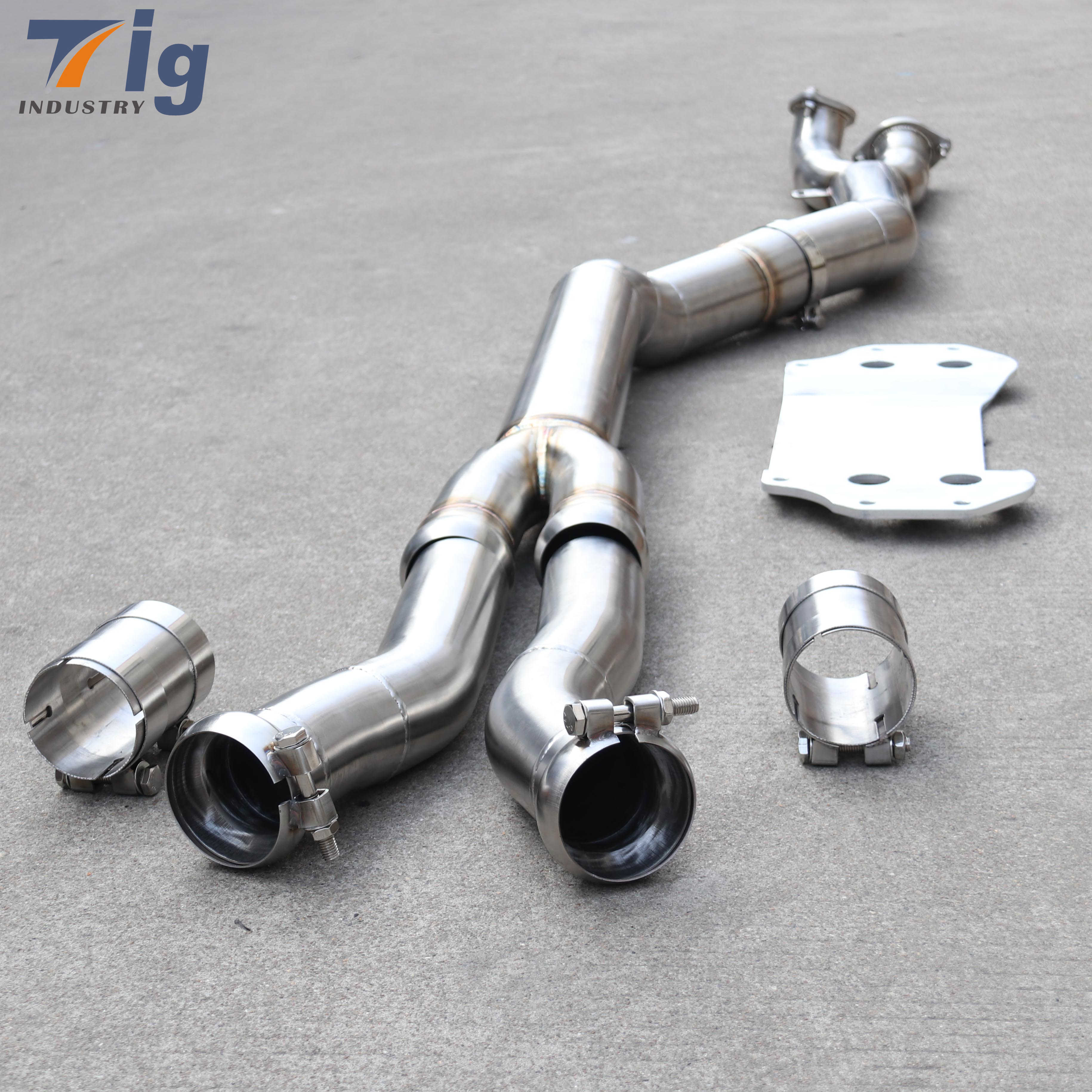 M3 G80 Single midpipe for BMW G8X M3 M4 G80 S58 midpipe with backplate