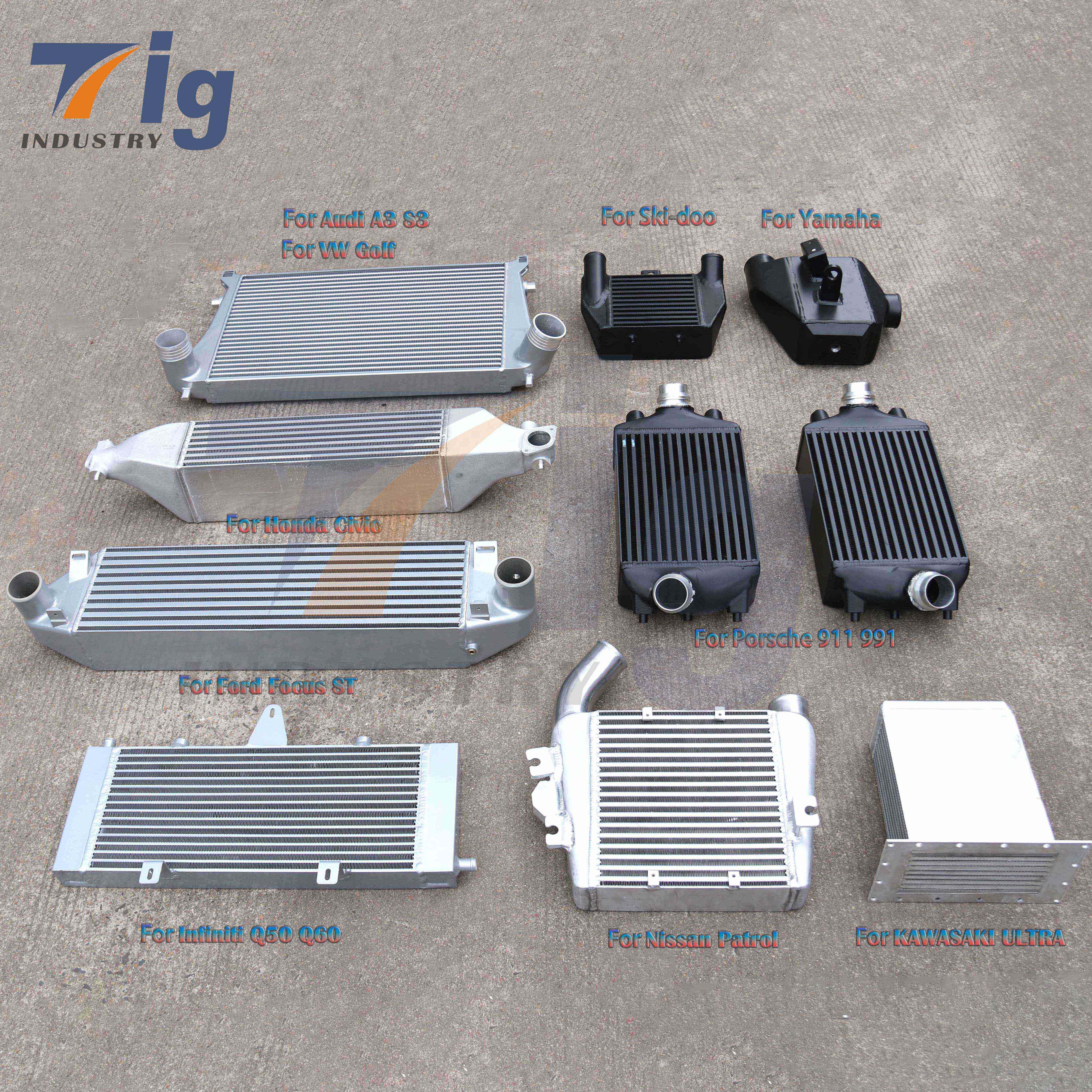 Custom intercooler For Ford Focus ST/Honda Civic/YAMAHA FX-SVHO/Skidoo ...