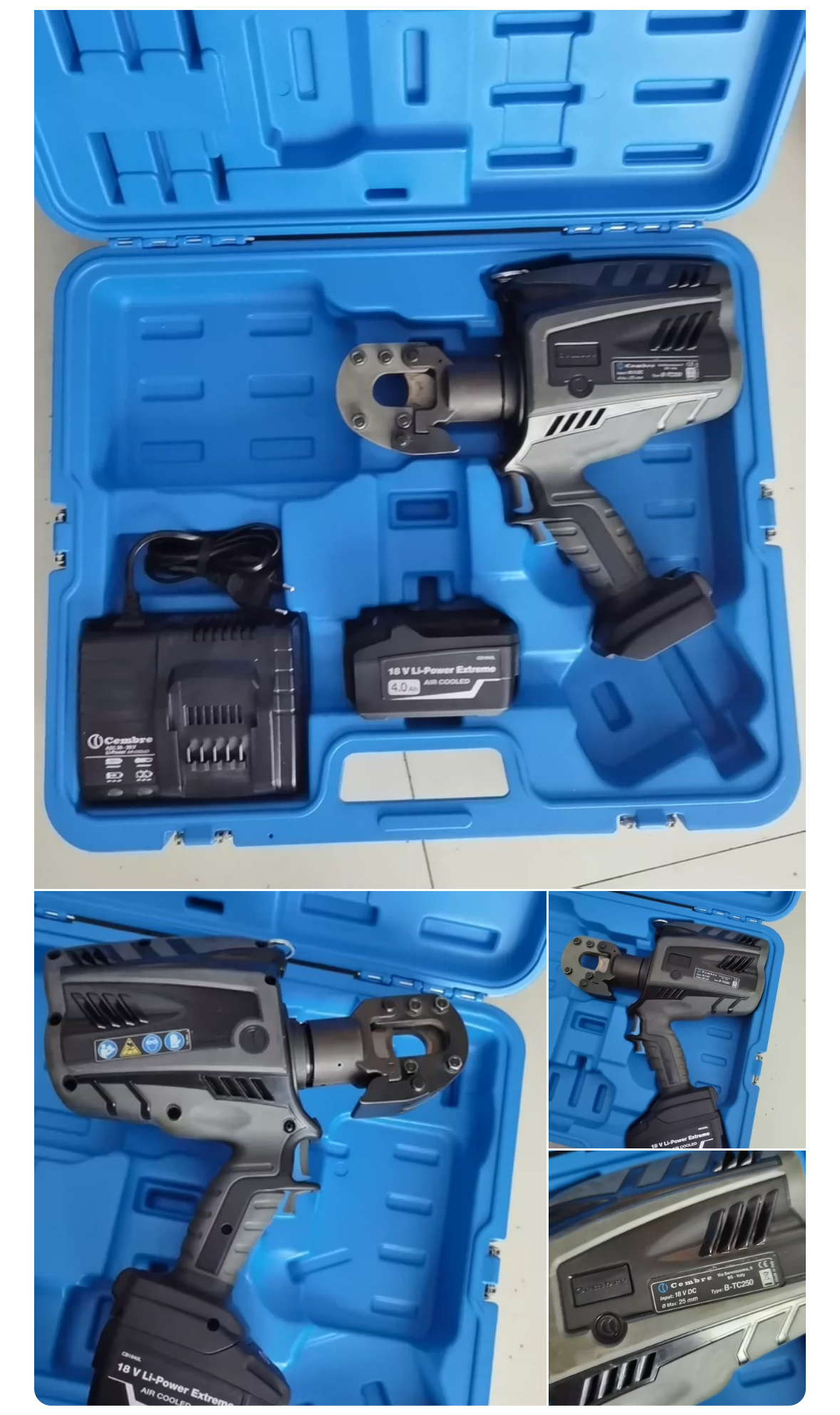 Cembre B-TC250 BATTERY-POWERED HYDRAULIC WIRE ROPE CUTTER