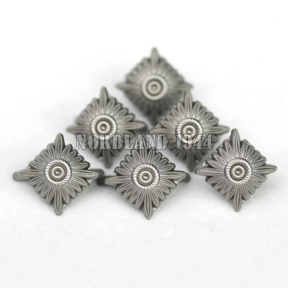 WWII German Rank Pips Cypher in Silver for Collar tabs Reenactment