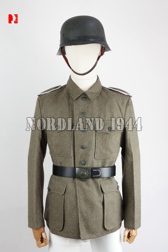 German WH M42 Heer EM Fieldgrey Wool Feldbluse Field Blouse Suit Tunic ...