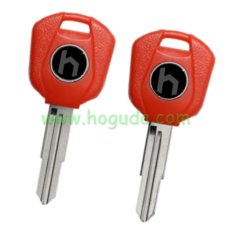 Honda Motorcycle transponder key blank with right blade red color