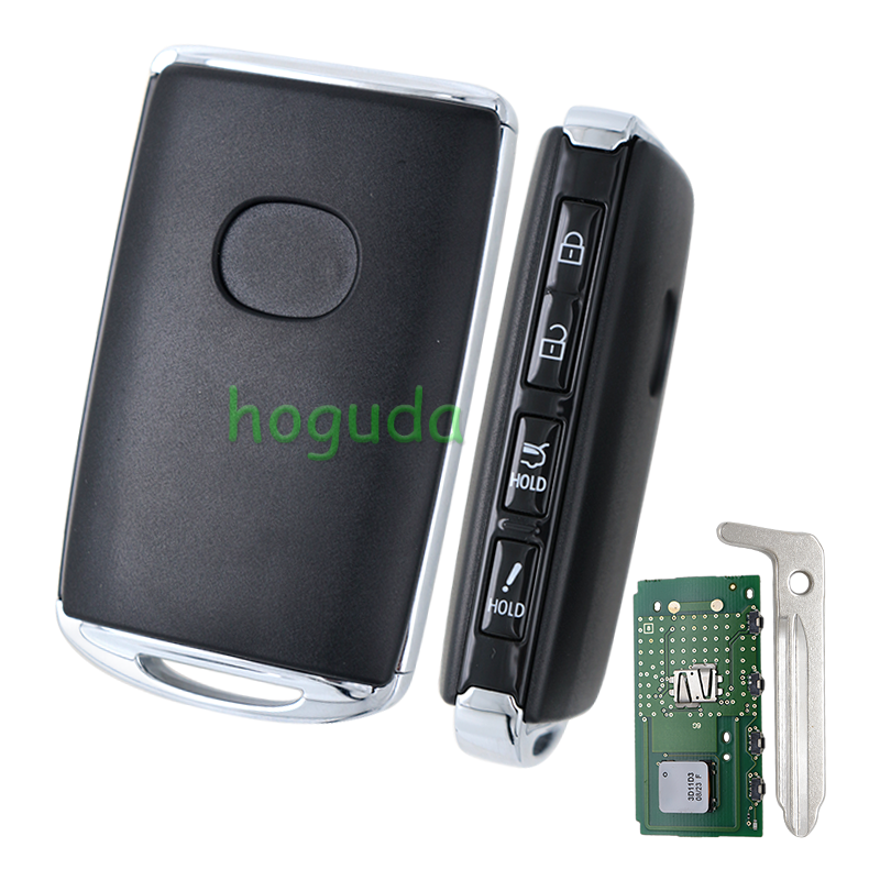 For Mazda 4 button smart remote key with 315MHz ID49 Chip FCC ID ...