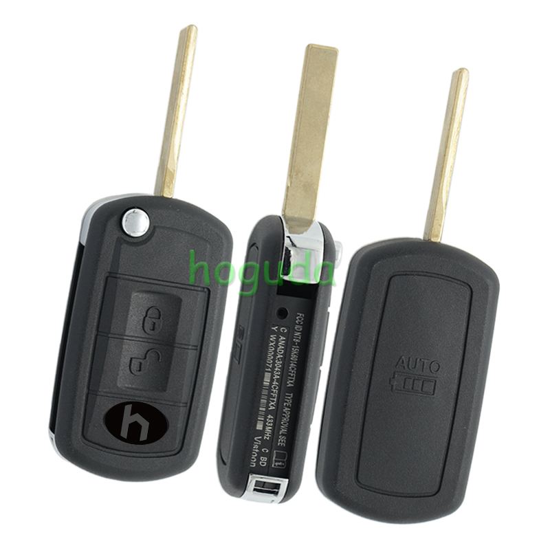 For Landrover 3 button flip remote key blank with HU92 blade