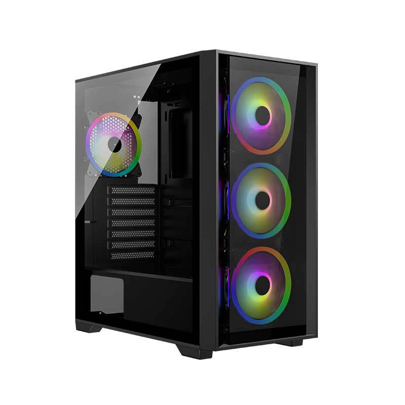 Full Tower Computer Gaming Case Tempered Glass Panel Gaming PC Case ...