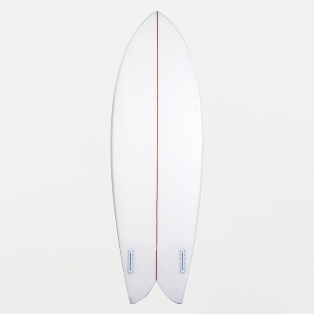 B70148 EPOXY TWIN SURFBOARD 5FT10 FCS WHITE