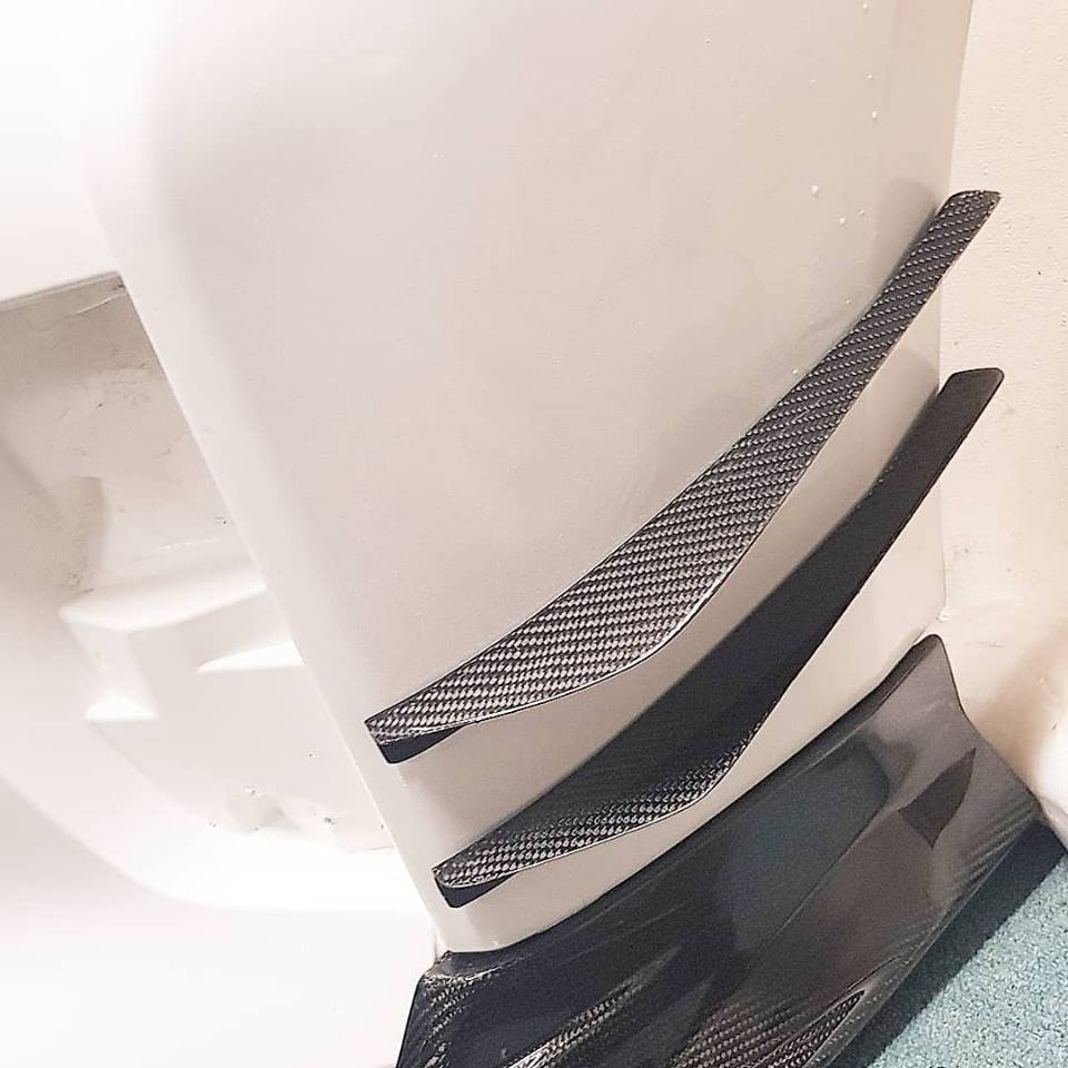 17- R35 GTR VARIS 17 Ver. STYLE FRONT BUMPER CANARD (4PCS),R35