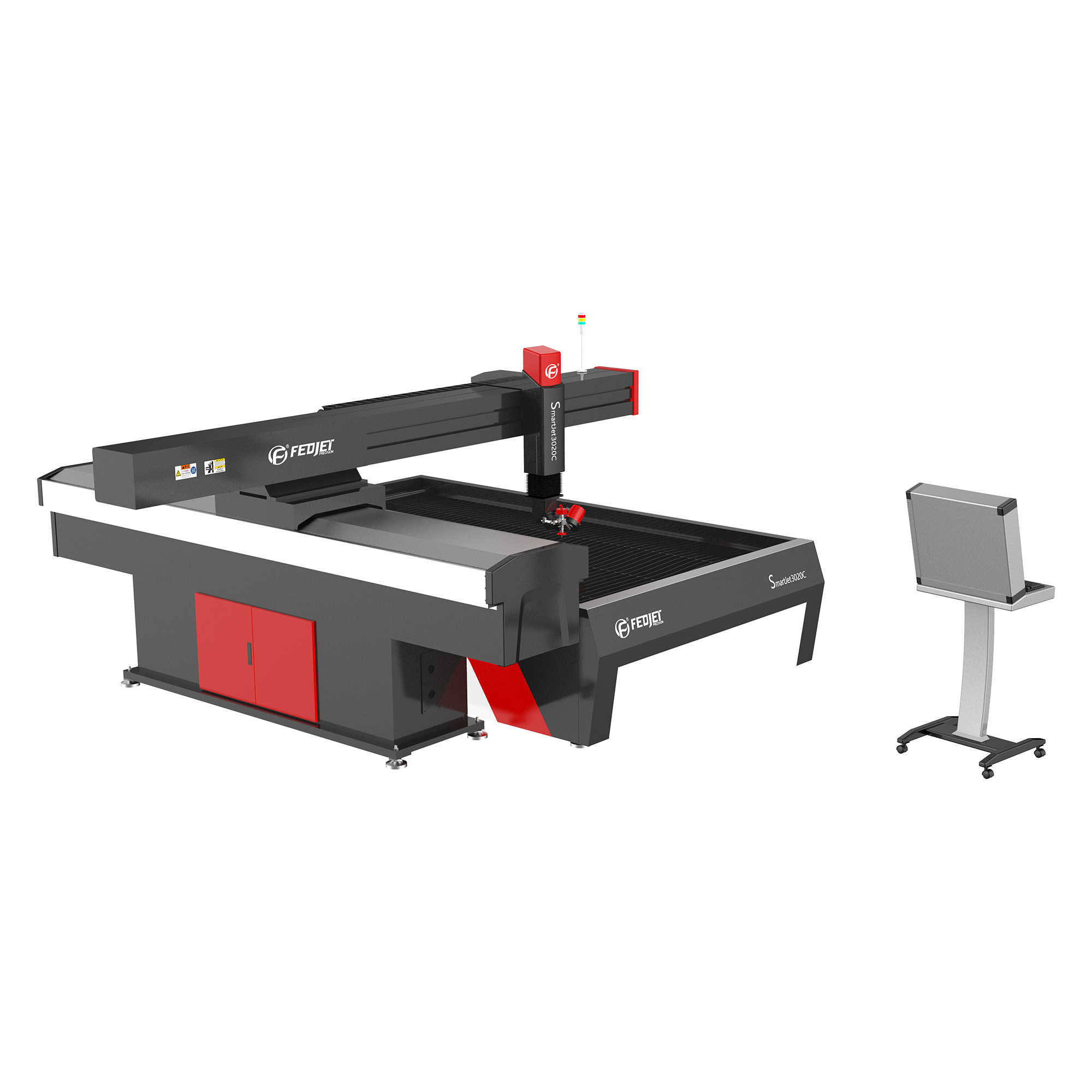 Customized Cantilever 3/5 Axis CNC Water Jet Cutting Machine | Fedjet