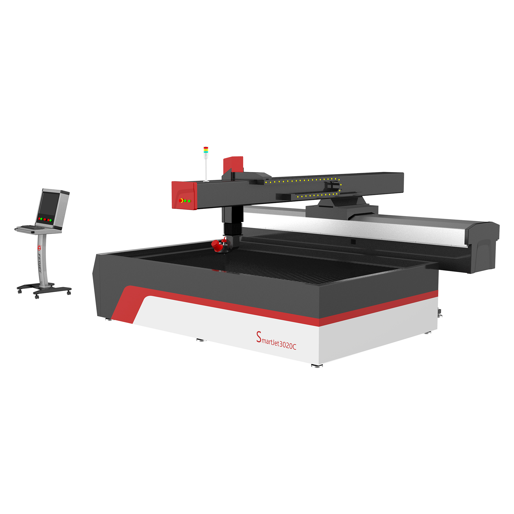 Customized Cantilever 3/5 Axis CNC Water Jet Cutting Machine | Fedjet