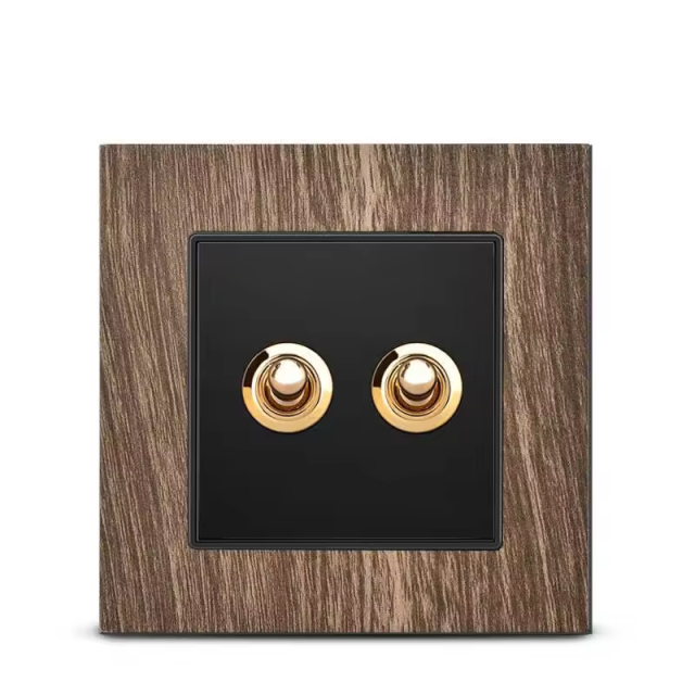Wood 2 gang Toggle Switch For Residential from China Factory