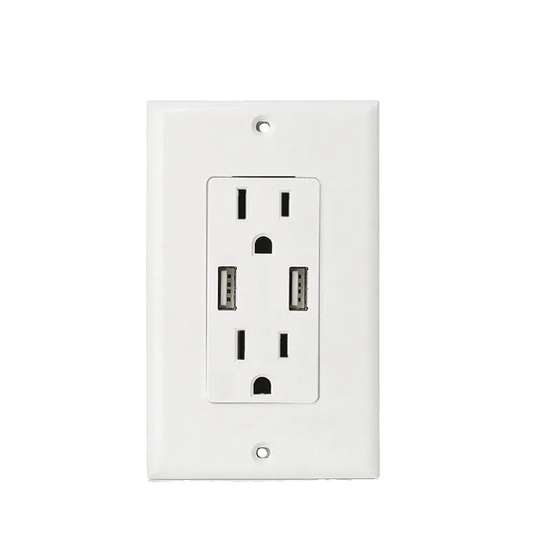 Factory Direct Dual USB Port American Socketst for Commercial Projects