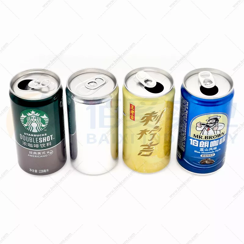 Printed sleek 250ml aluminum cans