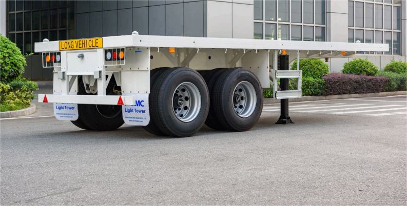 CIMC 20FT Flat-bed Trailer, 2 Axles.