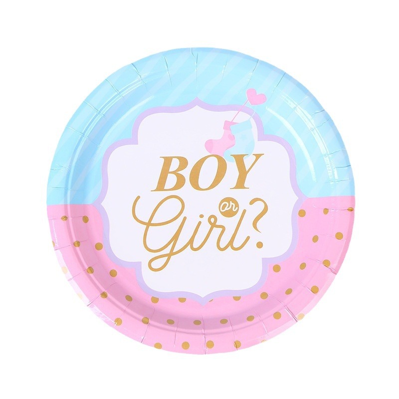 Gender Reveal Paper Plate Set,Gender Reveal