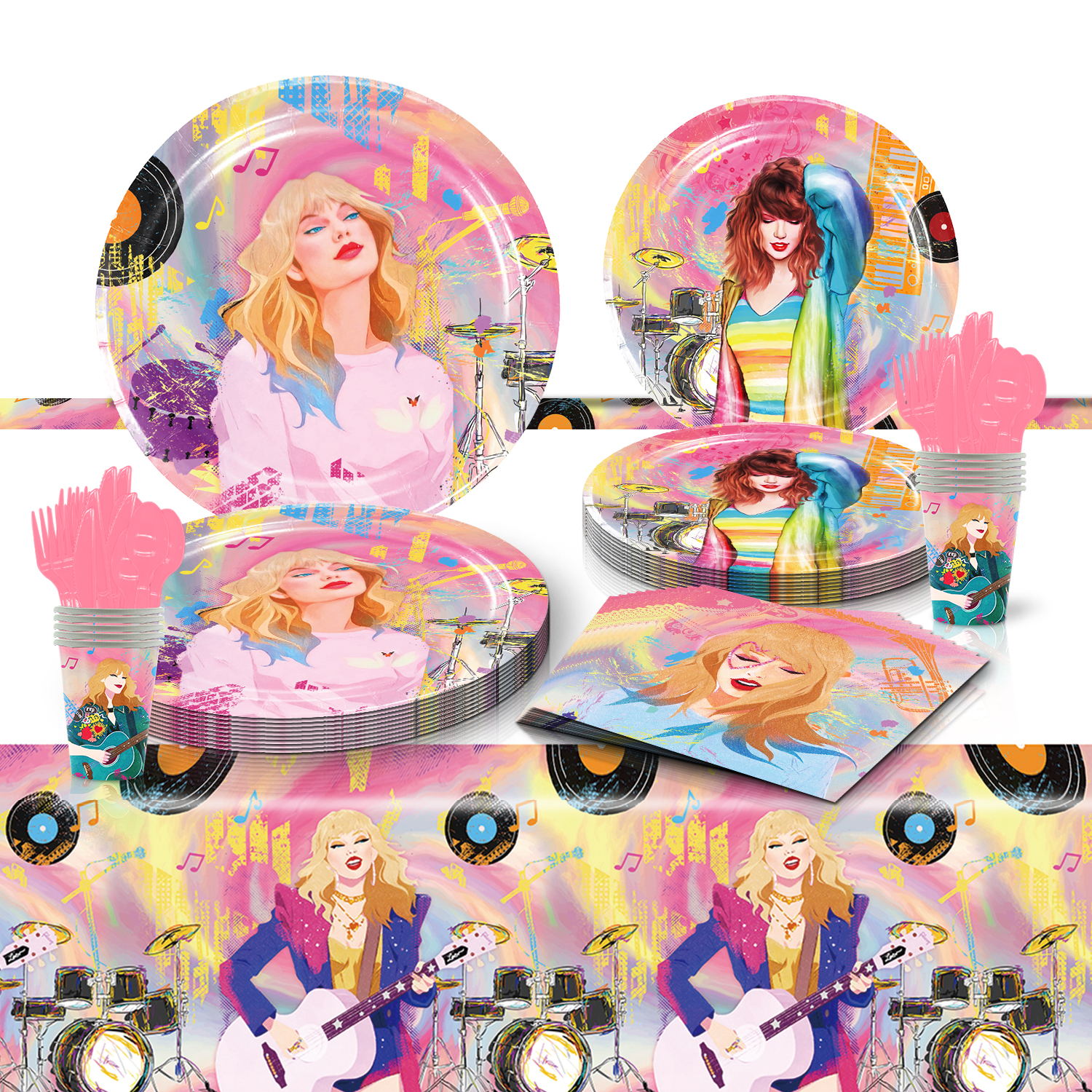 Taylor Swift Theme Party Tableware Set,Star theme