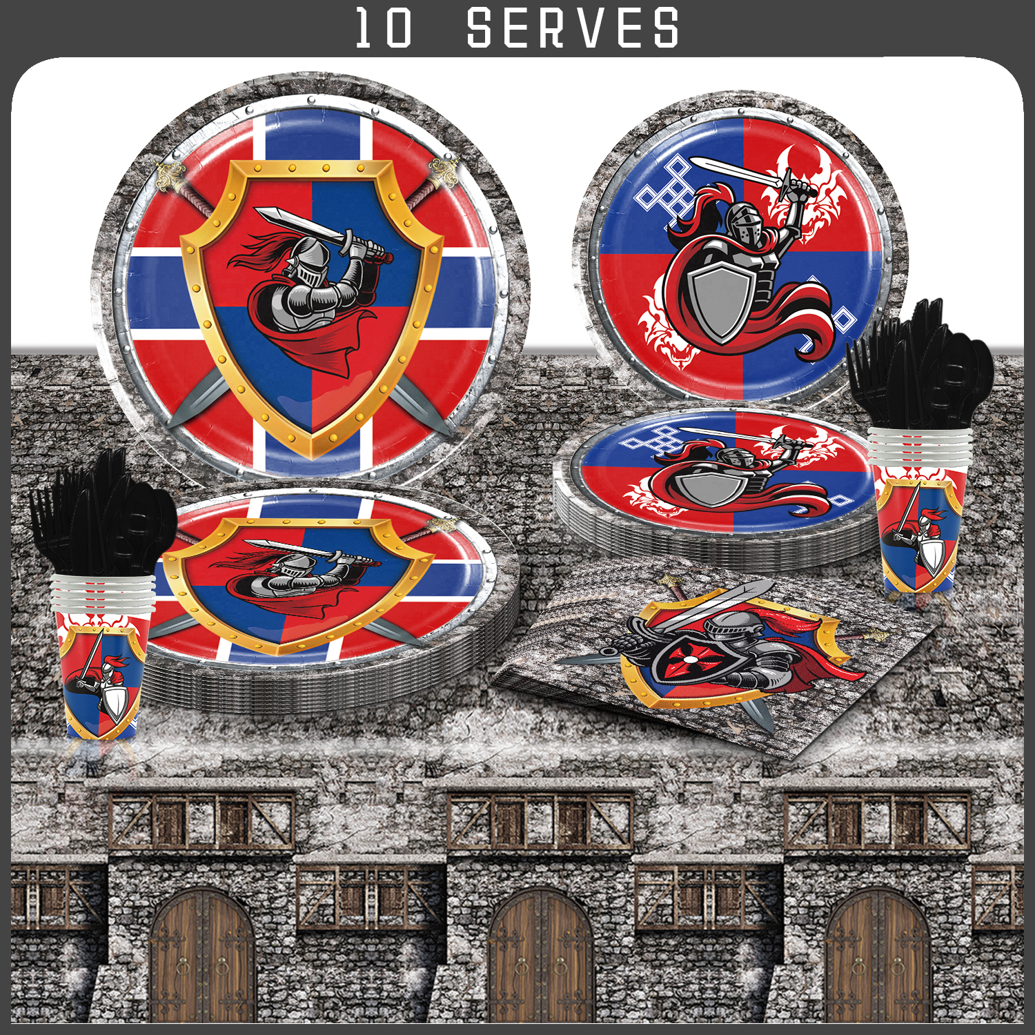 Middle Ages Theme Party Tableware Set,Cartoon