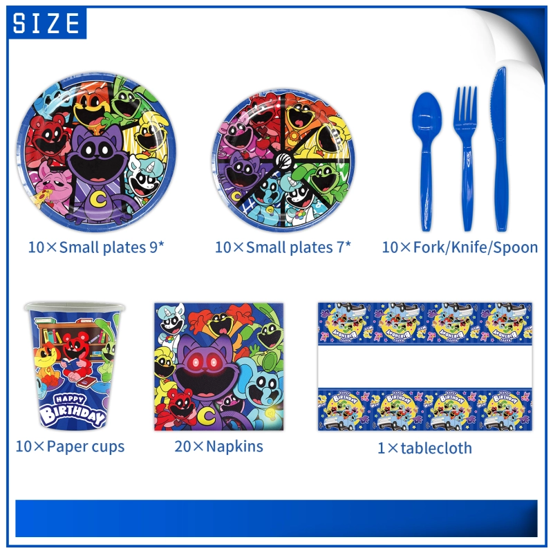 Smiling Critters Theme Party Tableware Set,Cartoon