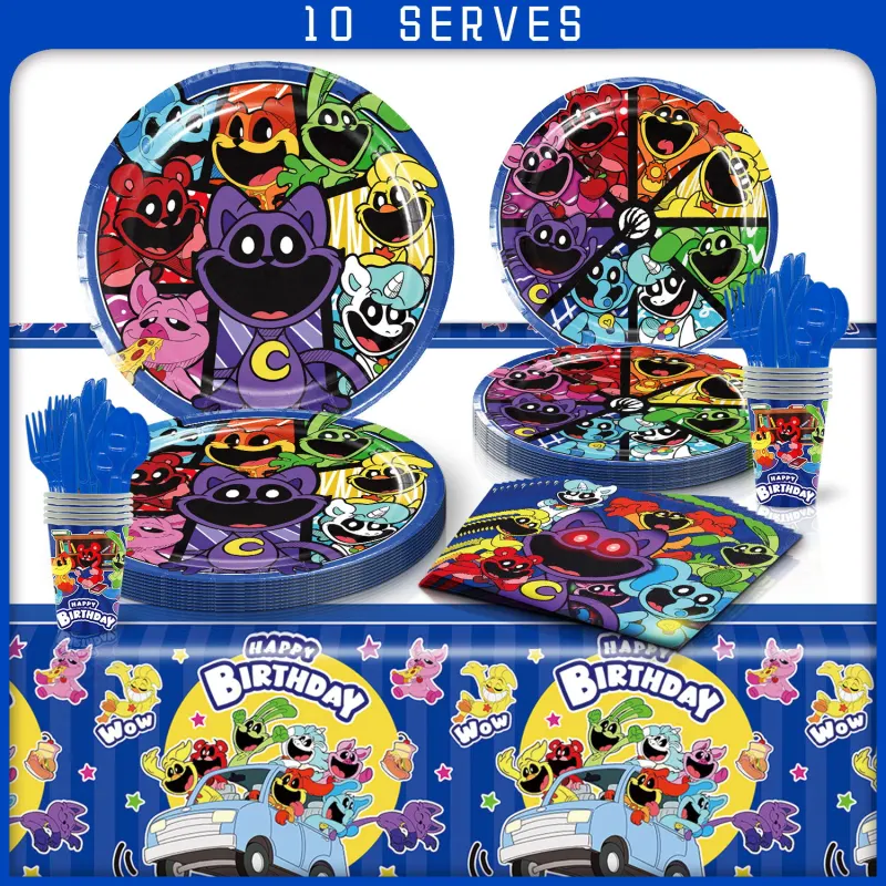 Smiling Critters Theme Party Tableware Set,Cartoon