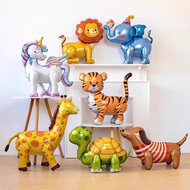 4D Spliced Button Standing Balloon Animal For Children's Birthday First ...