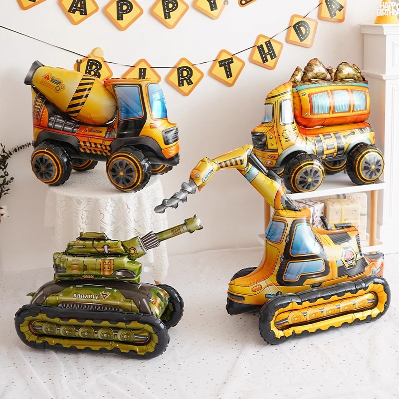 Large 3D Splice Assembly Excavator Aluminum Foil Balloon,Novelty Shaped ...
