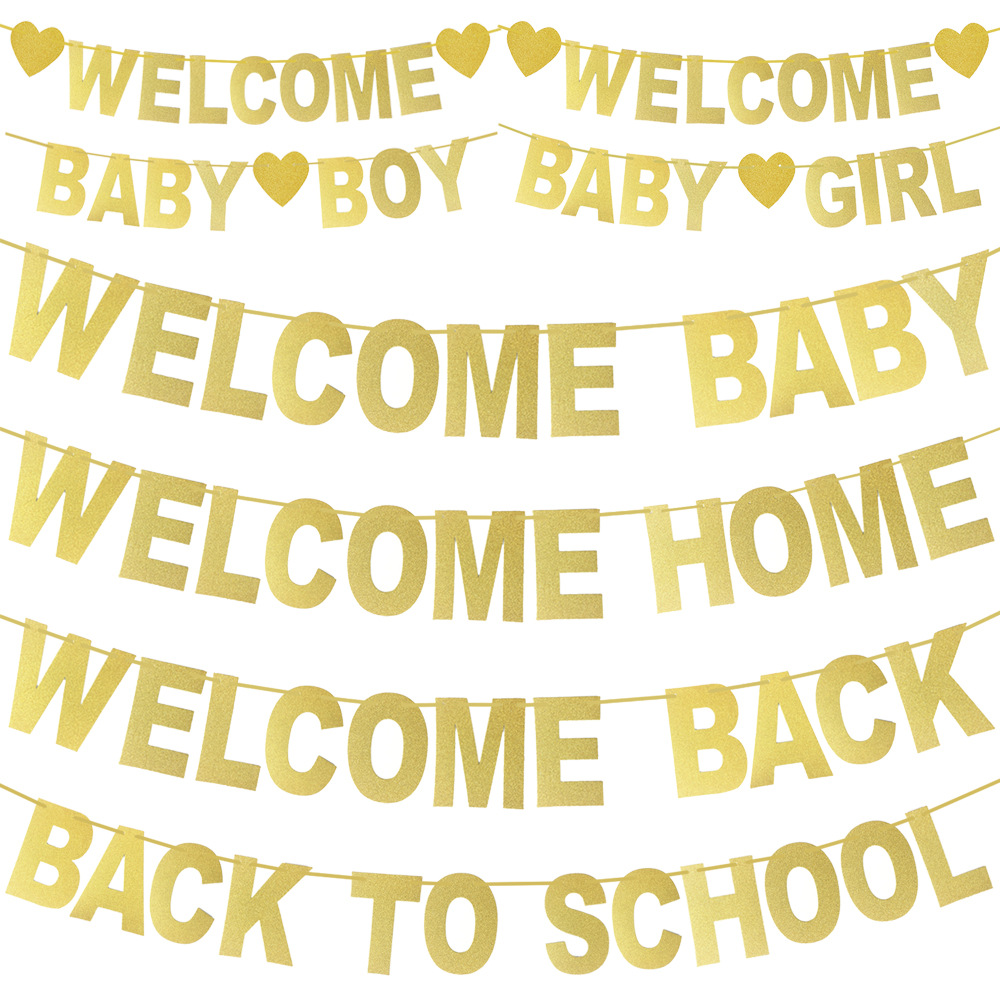 Welcome Back Party Banner,Happy Birthday Banner