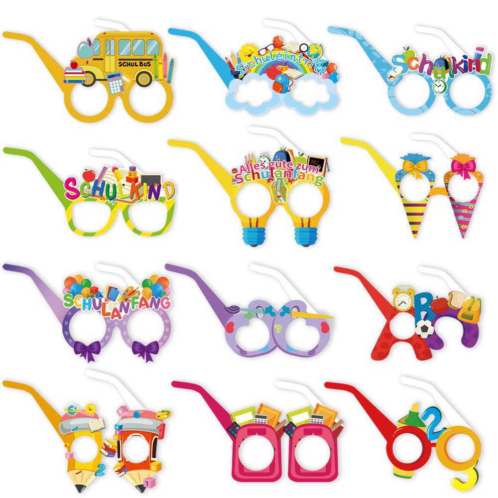 Back To School Party Glasses 3D Paper glasses are funny Photo Booth ...