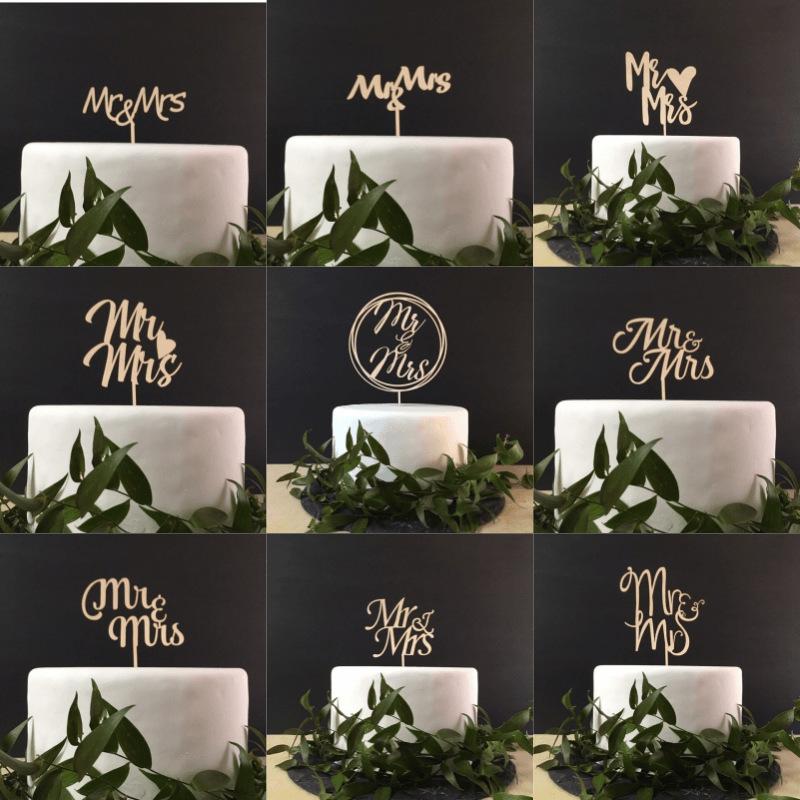 MR&MRS Valentine's Day Wedding Wedding Proposal Dessert Table Wooden ...