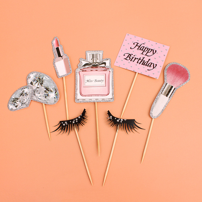 Makeup Cake Decorations Spa Birthday Cake Topper Spa Party Supplies ...