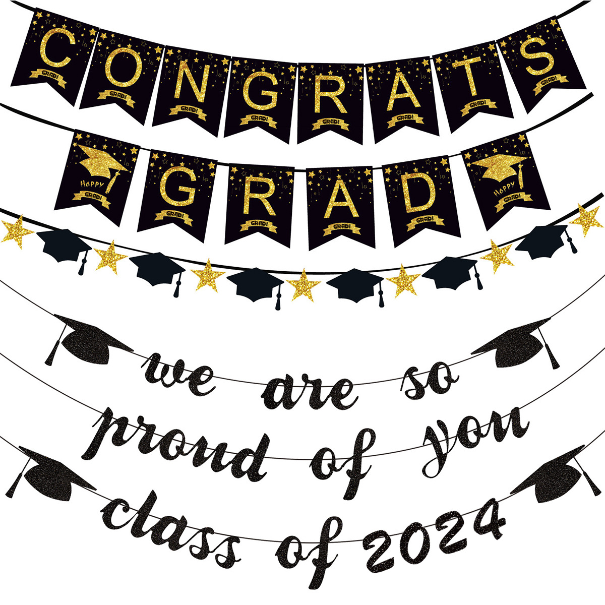 Graduation Decorations Class Themed Graduation Decorations Set Banner ...