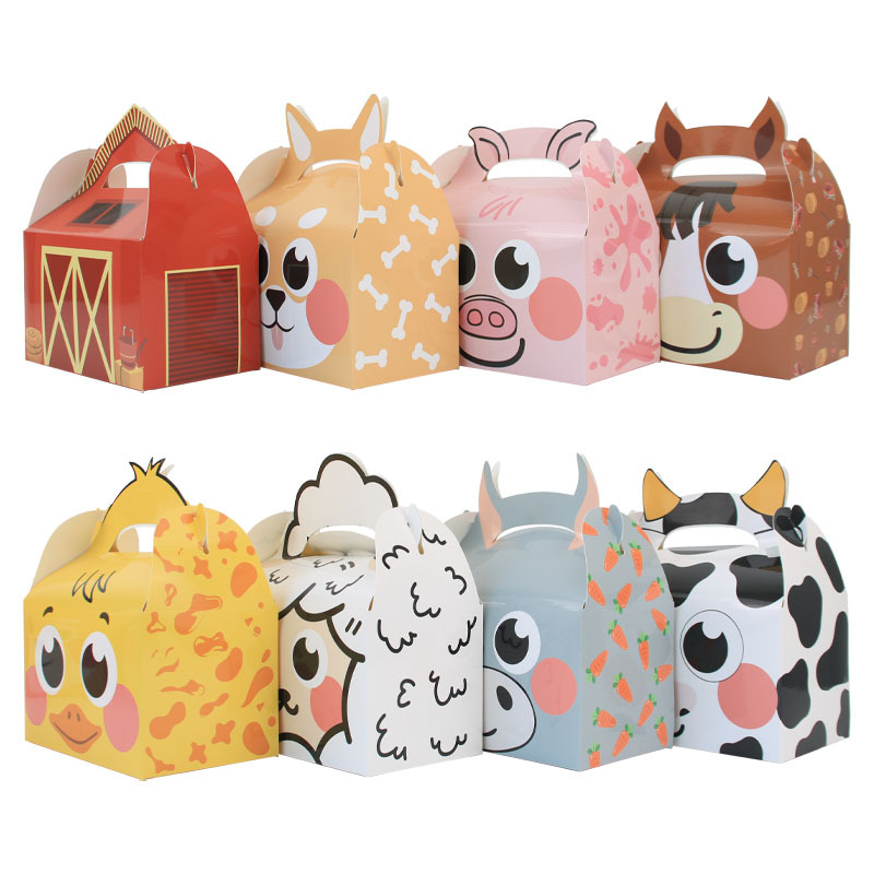 Farm Animal Party Favor Boxes Farm Theme Birthday Goodie Boxes ...