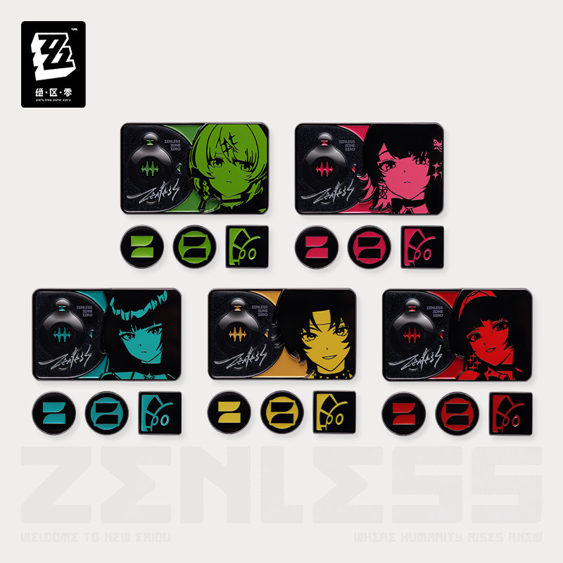 miHoYo Zenless Zone Zero Garden Glimmer Series Metal Badge Set