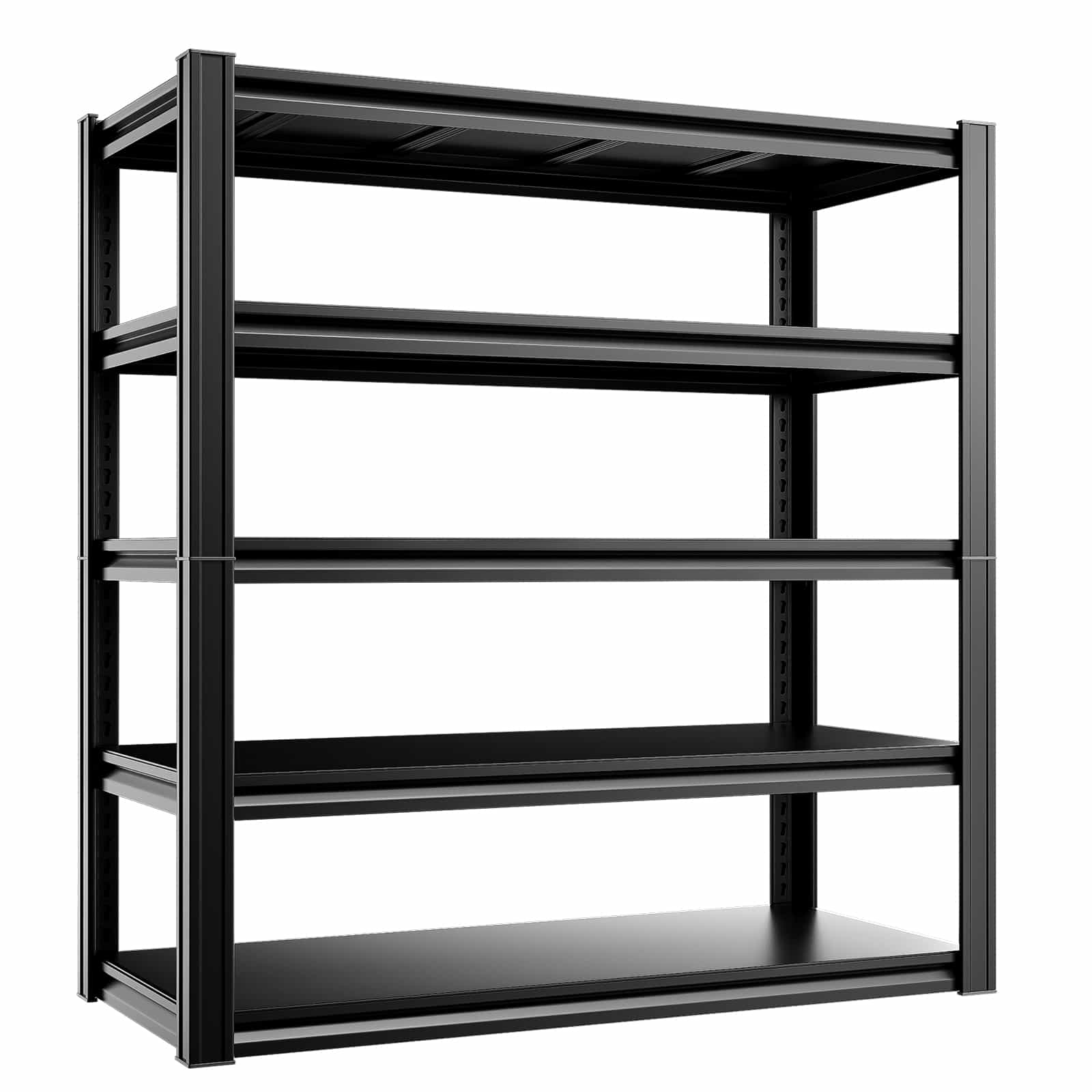 48"W x 18"D x 72"H 5-Tier Adjustable Metal Rack for Garage 2500LBS ...