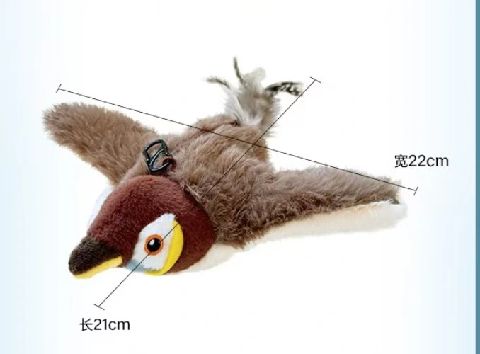 Panda-souce.com | 1pc Flapping Sparrow Cat Toys Interactive Chirping ...