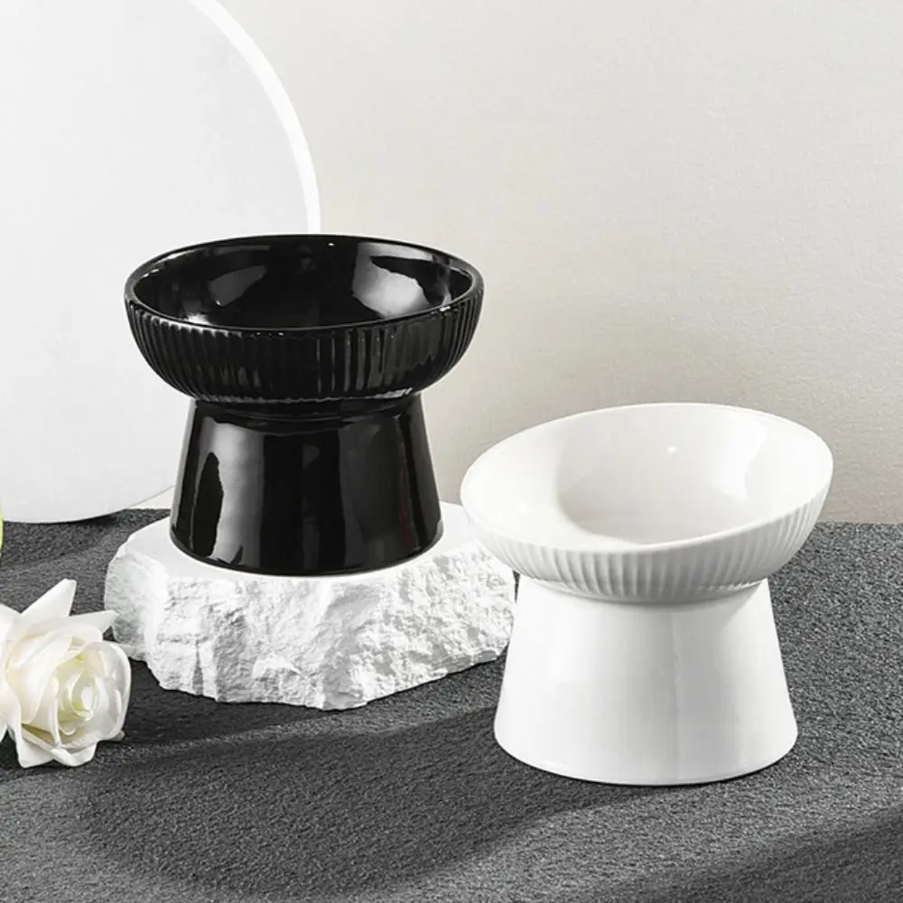 Panda-souce.com | Anti Knock Ceramic Cat Bowl Creative Slanted/Flat ...
