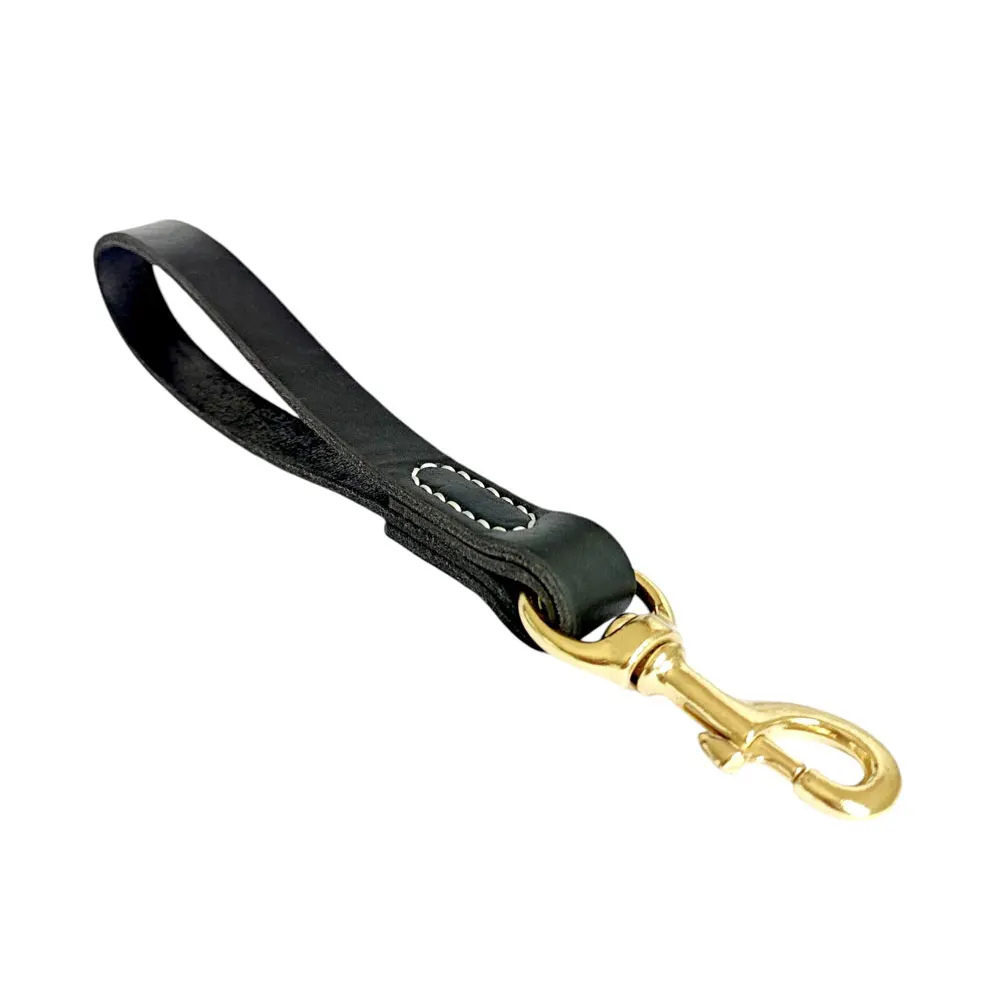 Panda-souce.com | Genuine Leather Dog Leash Solid Copper Hook ...