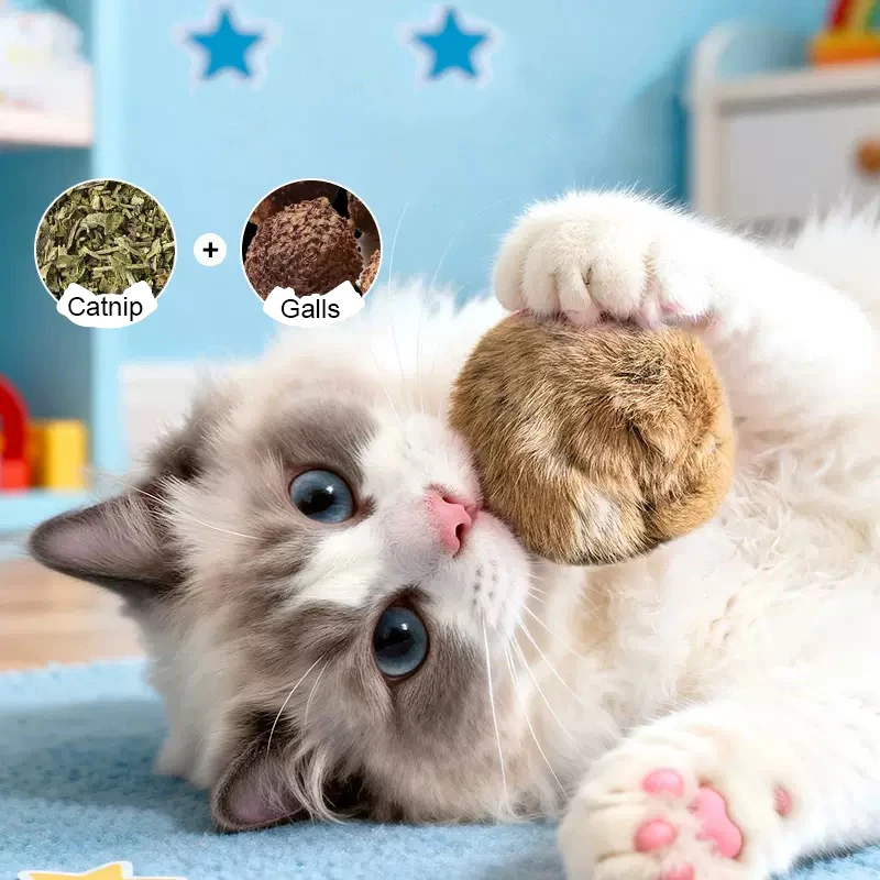 Panda-source.com | Cat toy rabbit fur ball real rabbit fur playful cat ...