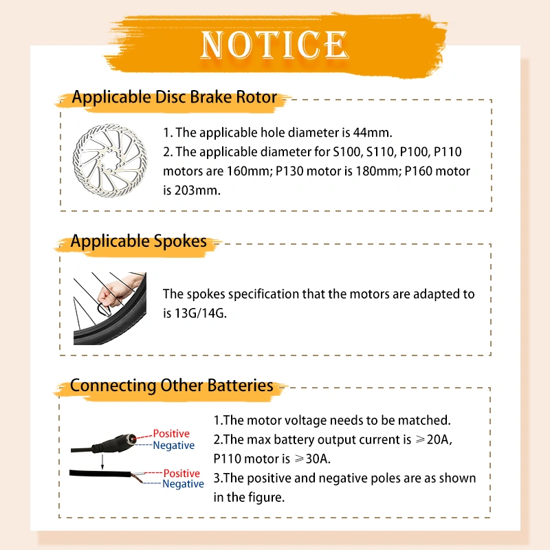 Keyde S110 Front Hub Motor, Silent Ebike Motor
