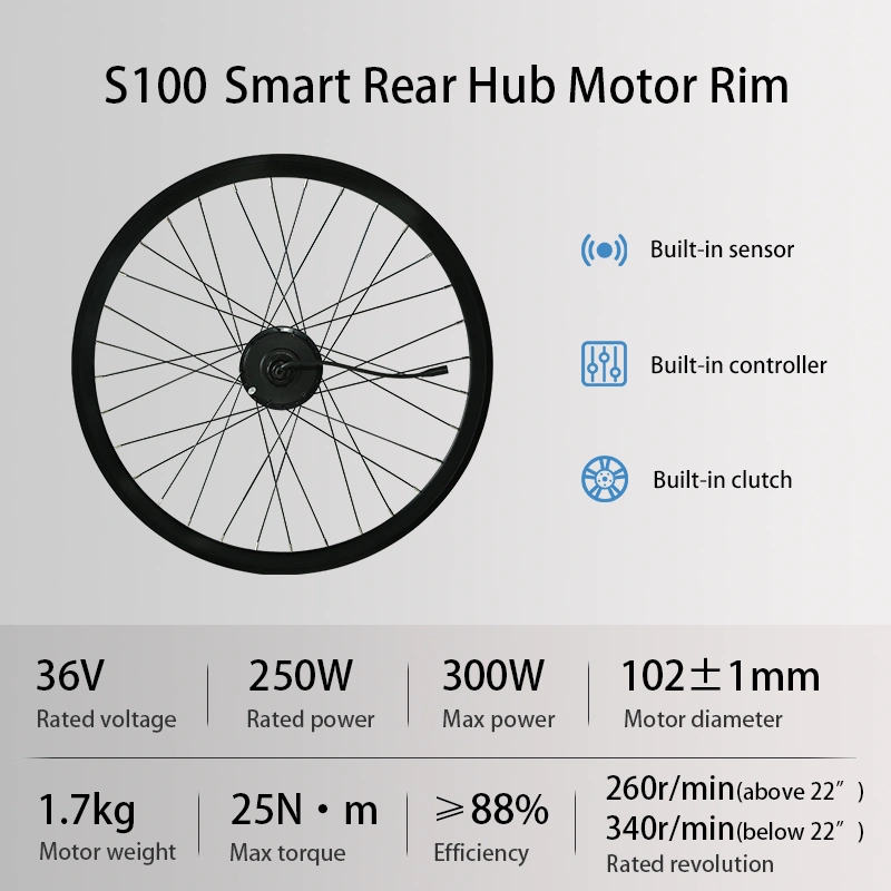 Keyde S100 Smart Rear Rim Ebike Conversion Kit