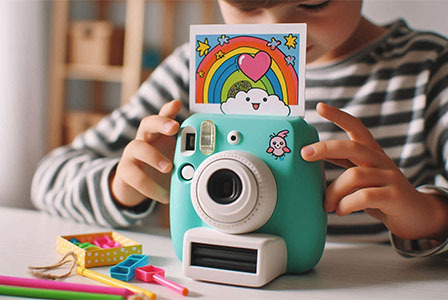camera that prints color pictures for kids