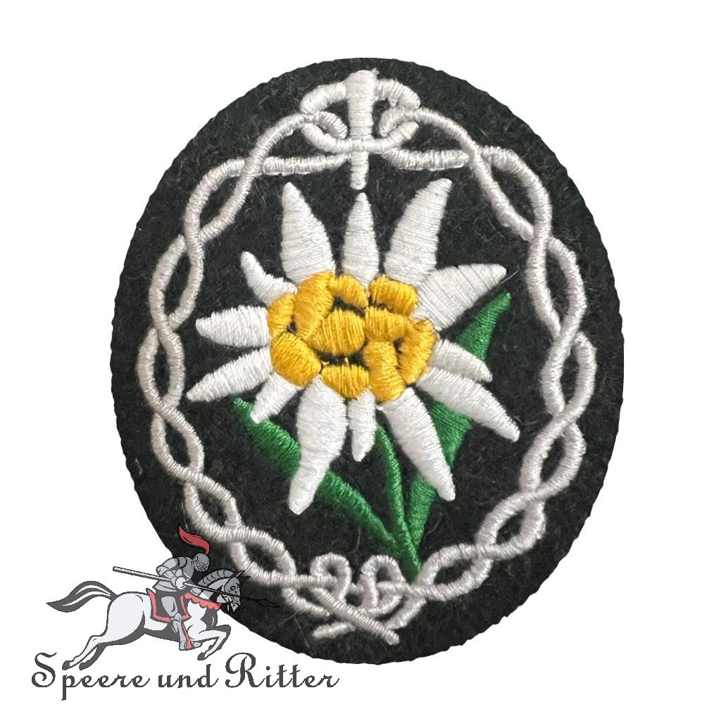 Mountain troops edelweiss sleeve insignia early model,Edelweiß der Wehrmacht WW2