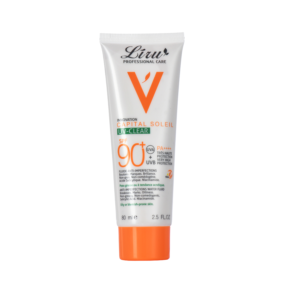 Liru SPF90 Sunscreen Cream - UVA/UVB Protection for Face & Body