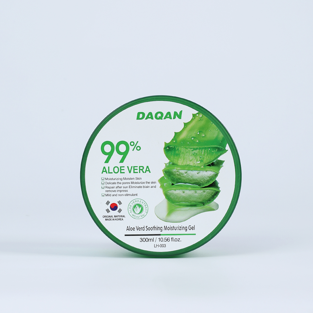 Daqan Aloe Vera Gel - 99% Pure, Aftersun Facial Moisturizer for Skin