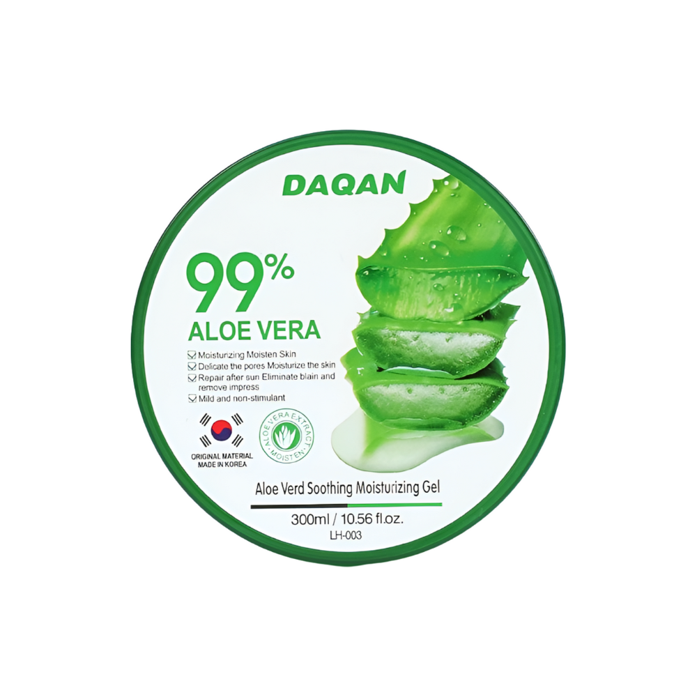 Daqan Aloe Vera Gel - 99% Pure, Aftersun Facial Moisturizer for Skin